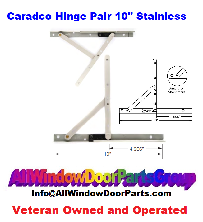 Caradco Old Style Casement Window Hinge Pairs | Standard 10" | All ...