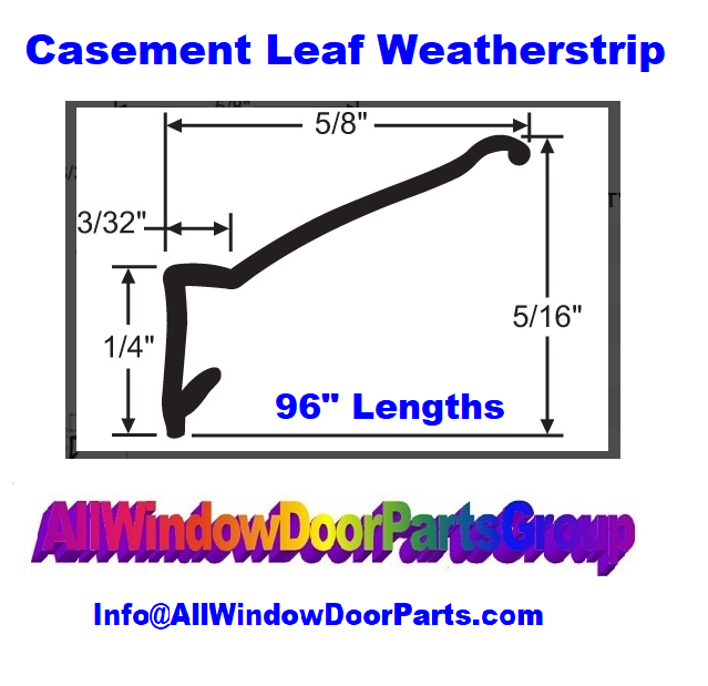 Old Style Wood Window Leaf Weather-Strip | Wide Style Sash Seals | All ...
