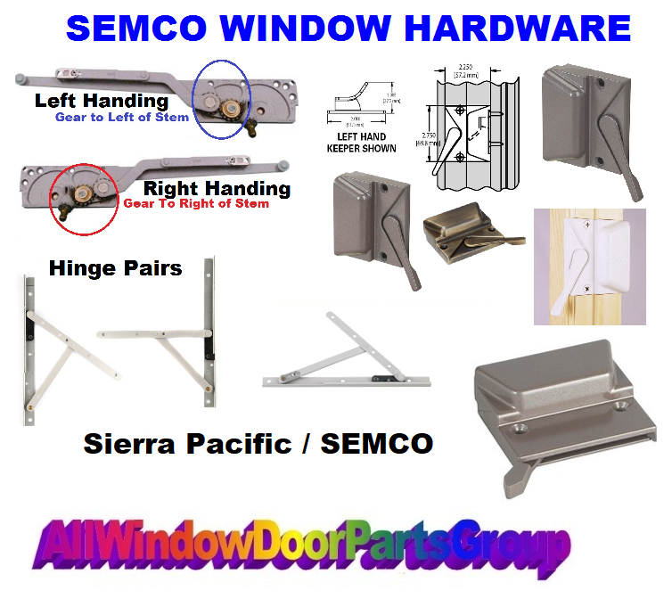 SEMCO Window Replacement Parts | Casement Hinge Pair, 10" | All Window ...