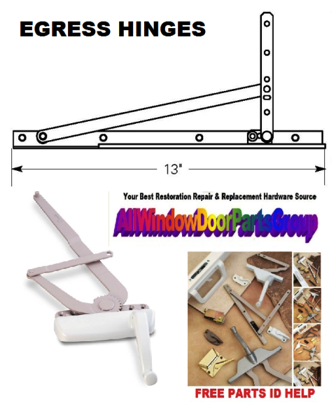 Certainteed Casement Maxim Egress Window Hinge Pair | All Window Door ...