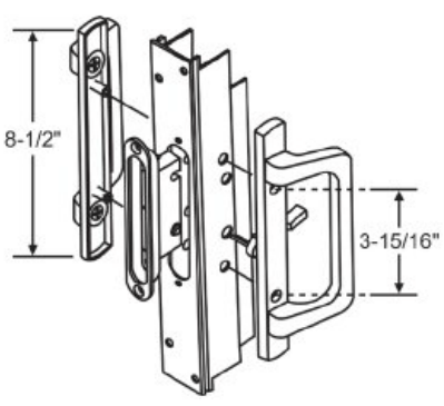 PGT SLIDING GLASS DOOR Handles and Parts | PDT SERIES 830 | POF233 ...