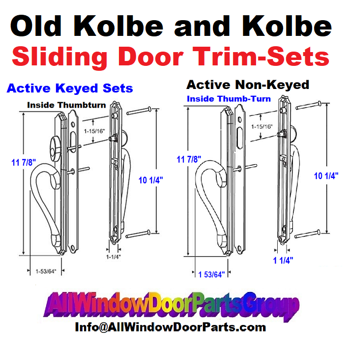 Kolbe Sliding Door Hardware Replacement Trim Sets | All Window Door ...