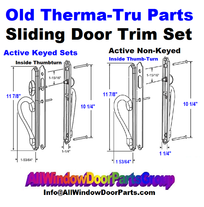 Therma-Tru Old Sliding Door Trim Sets Handle Hardware | All Window Door ...
