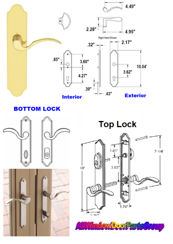French Door Replacement Hardware Handle Set | Kolbe Caradco Hurd | All ...