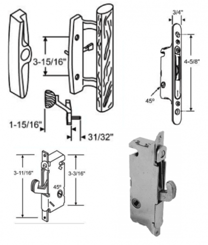 Patio Door Replacement Lock and Mortise Assembly Sets | Norco Jeld-Wen ...