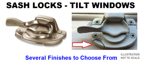 Tilt Style Window Sash Lock and Keeper | PN 41131 CAV 1 | All Window ...